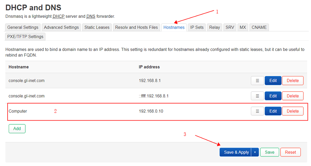 Using hostnames in whole network - Technical Support for Routers - GL.iNet