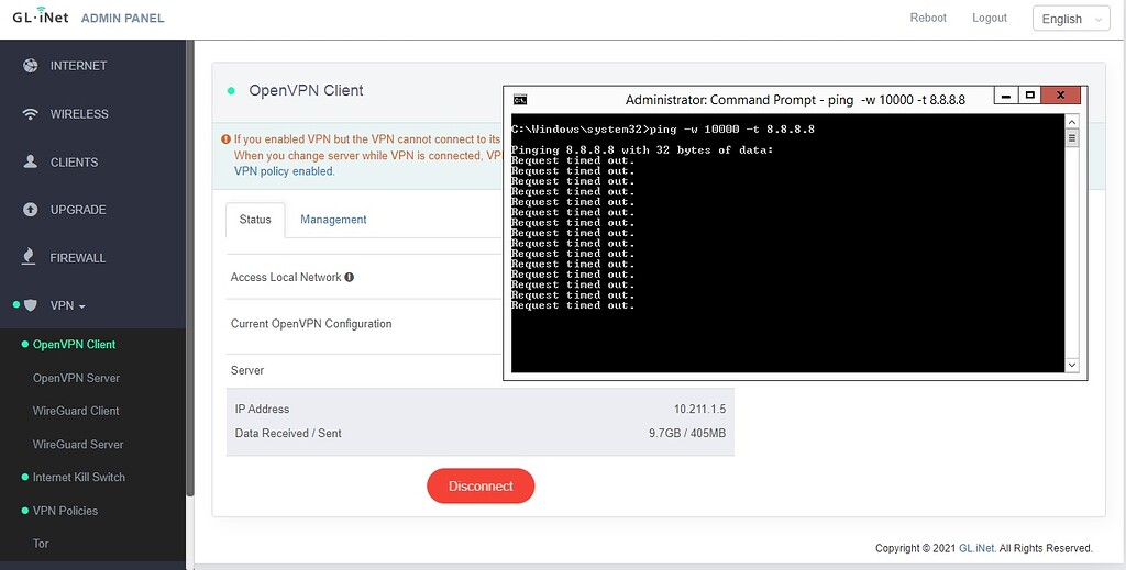 OpenVPN client's tunnel freezes due to inactivity - VPN, DNS, Leaks ...