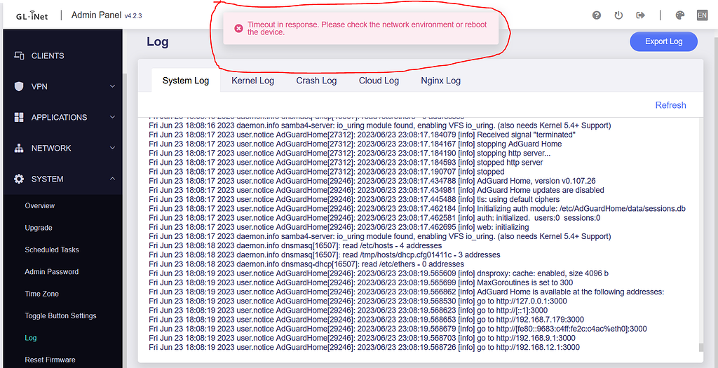 Beryl AX300 (GL-MT3000) crashes every time I use AdguardHome - Routers ...