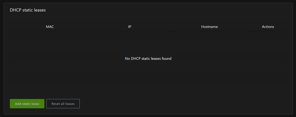 Configure static DHCP lease on Brume 2 - Routers - GL.iNet