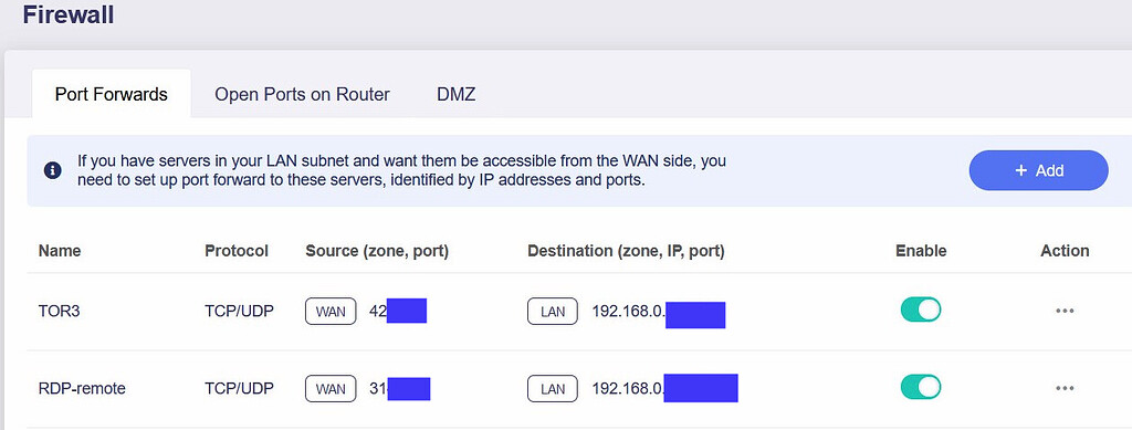 GL-AX1800 - Open ports not showing in GUI - Technical Support for ...