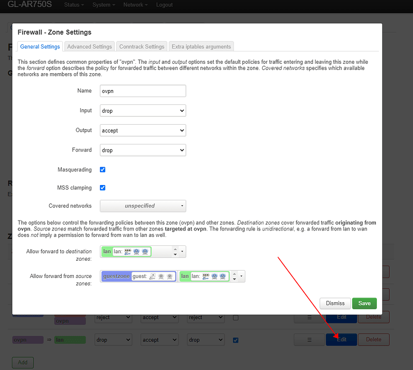 How do I configure the firewall for OpenConnect interface? - Technical Support for Routers - GL.iNet