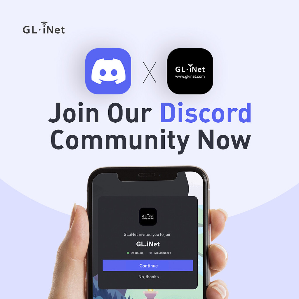 📣 Join our #Discord server NOW! - Announcement - GL.iNet Official Forum