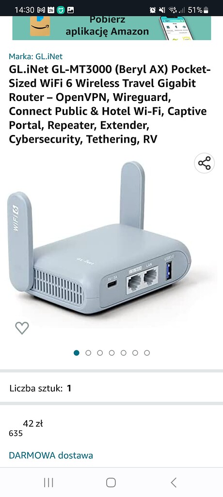 Availability of MT3000 (Beryl AX) on Amazon.pl - Routers - GL.iNet ...