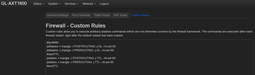 Firewall custom rules in latest 4.5.0 firmware for Slate AX not working ...