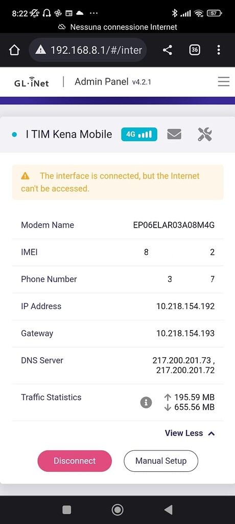 GL-A1300 + USB EP06: network connection problem - Routers - GL.iNet