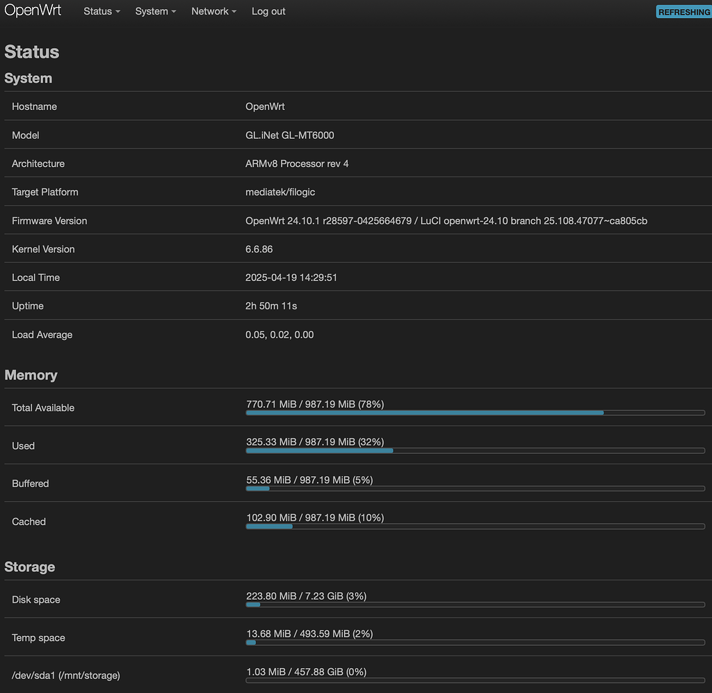 GL-MT6000 - OpenWRT 24.10.1 - Routers - GL.iNet