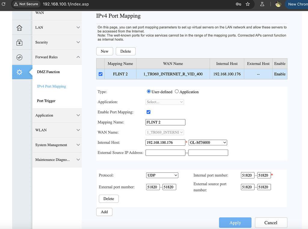 Who to forword PORT IP to flint 2 with ISP router model HG8145V5 ( (NAT IP) - VPN, DNS, Leaks ...