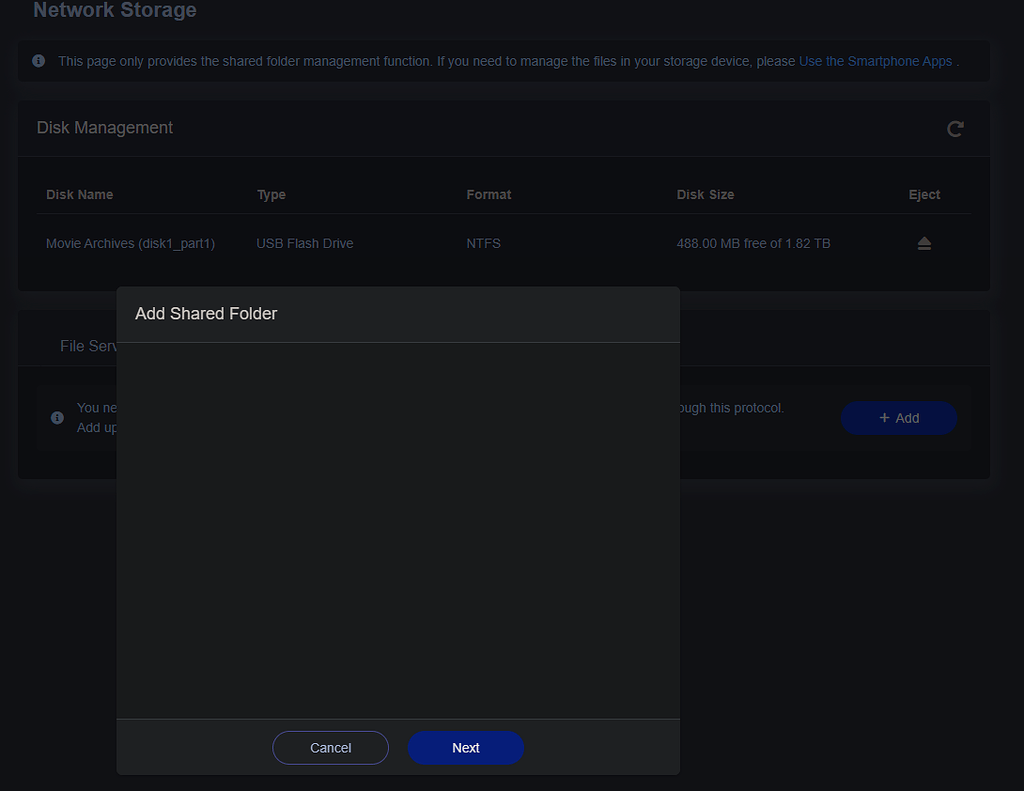 Can't Add Shared Folder - Routers - GL.iNet
