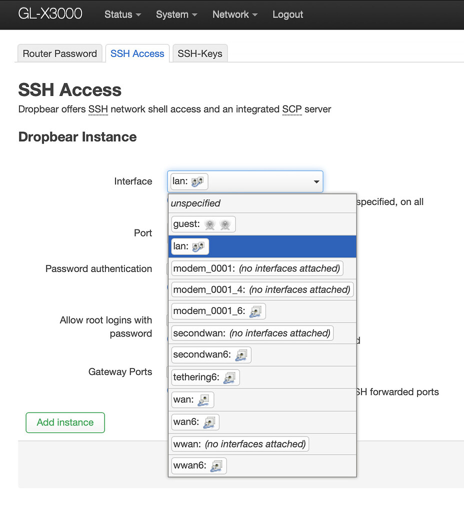 Spitz X-3000: Enabled Passthrough/Bridge mode - Lost SSH access - Routers - GL.iNet Official Forum