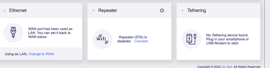 Repeater (STA) is disabled - can't enable - Routers - GL.iNet Official ...