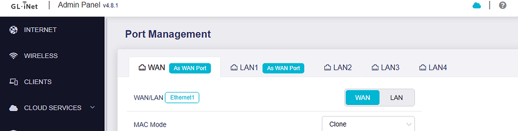 Flint 3 GUI Bug LAN2 set to WAN shows as LAN - Routers - GL.iNet Official Forum