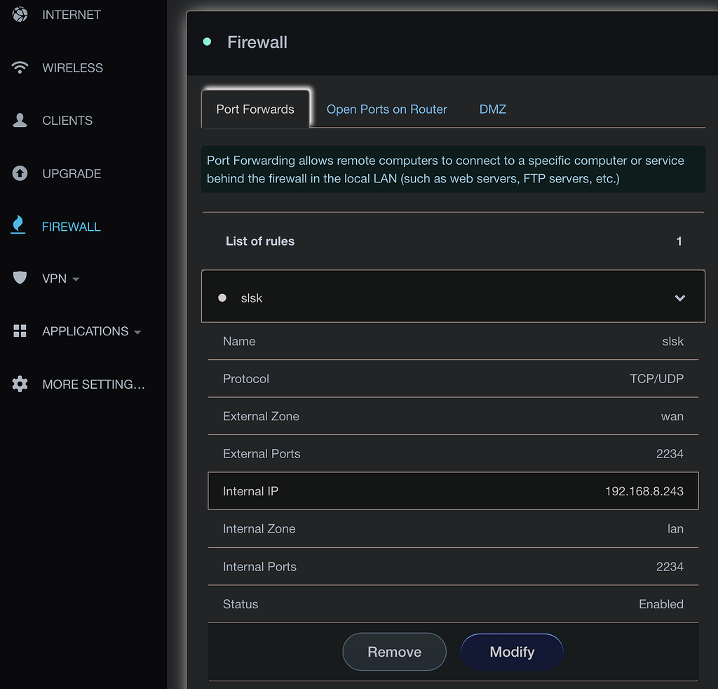 Help with port forwarding - Routers - GL.iNet