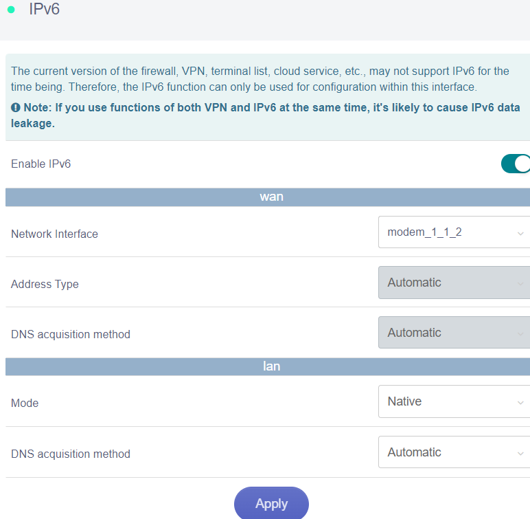 LTE IPv6, default firewall broken - Routers - GL.iNet