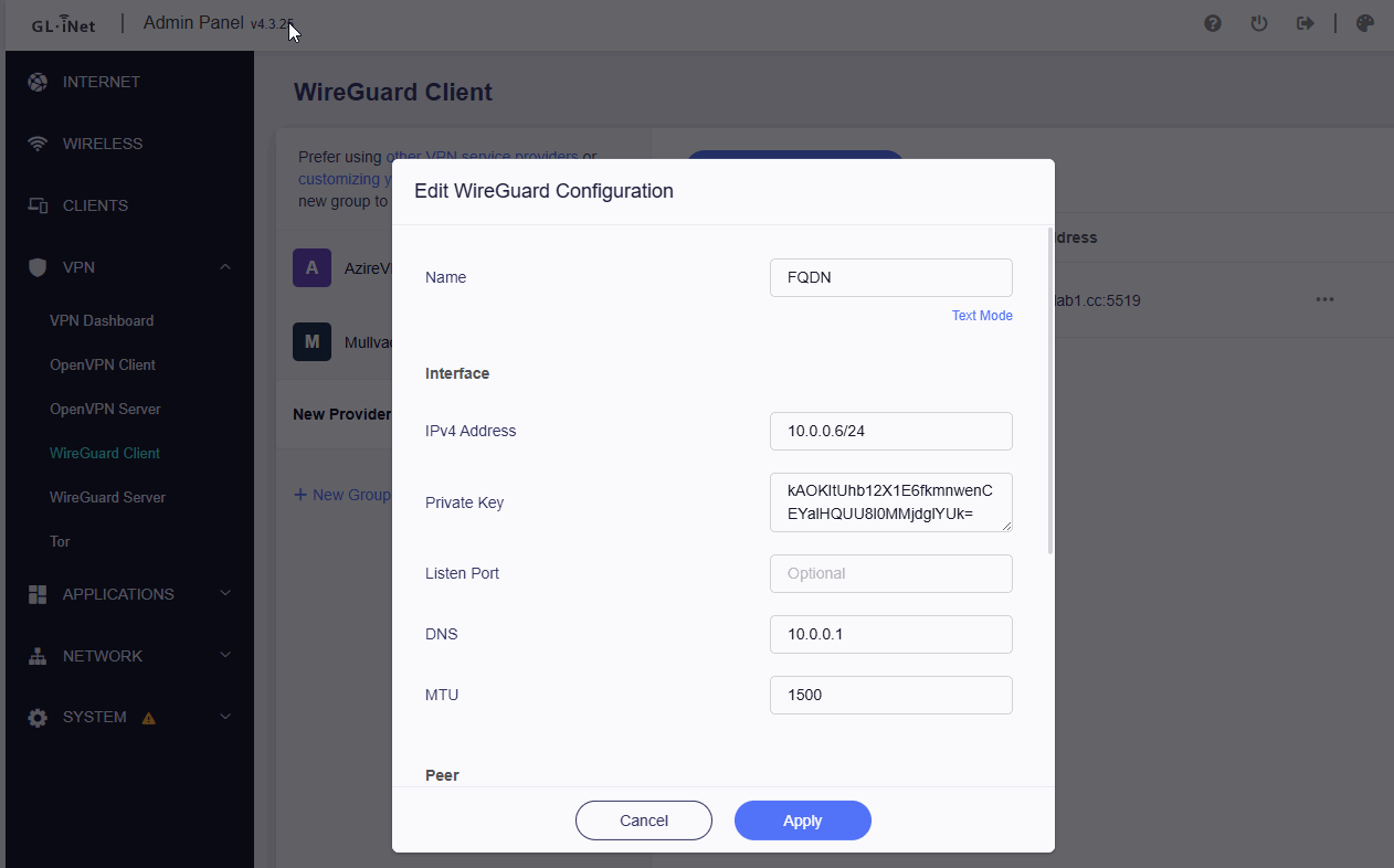 WireGuard Peer-Config not accepted in GUI when Endpoint is a FQDN ...