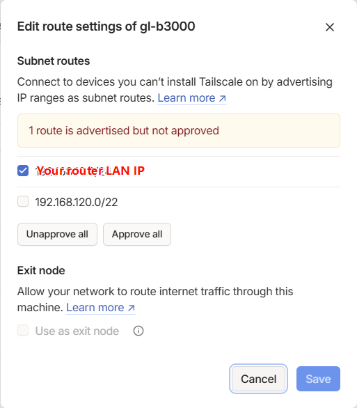 Can't use tailscale exit node with 4.5.18 - Routers - GL.iNet Official Forum
